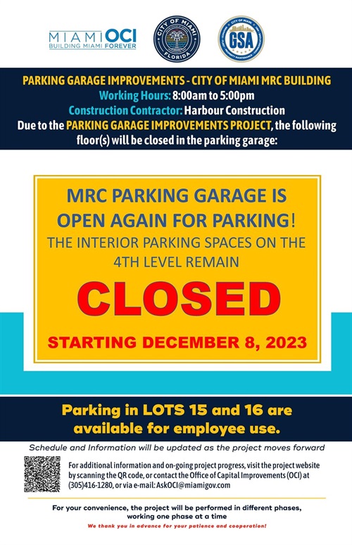 Parking Garage Improvements - City of Miami MRC Building - Miami