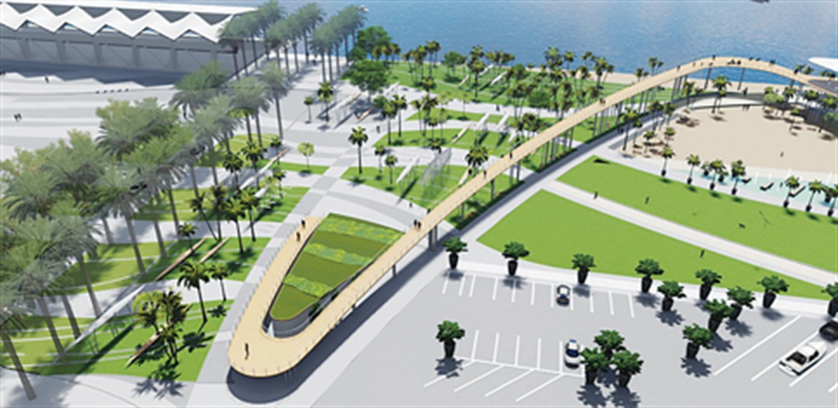 New designs of park surrounding Miami Marine Stadium - Miami