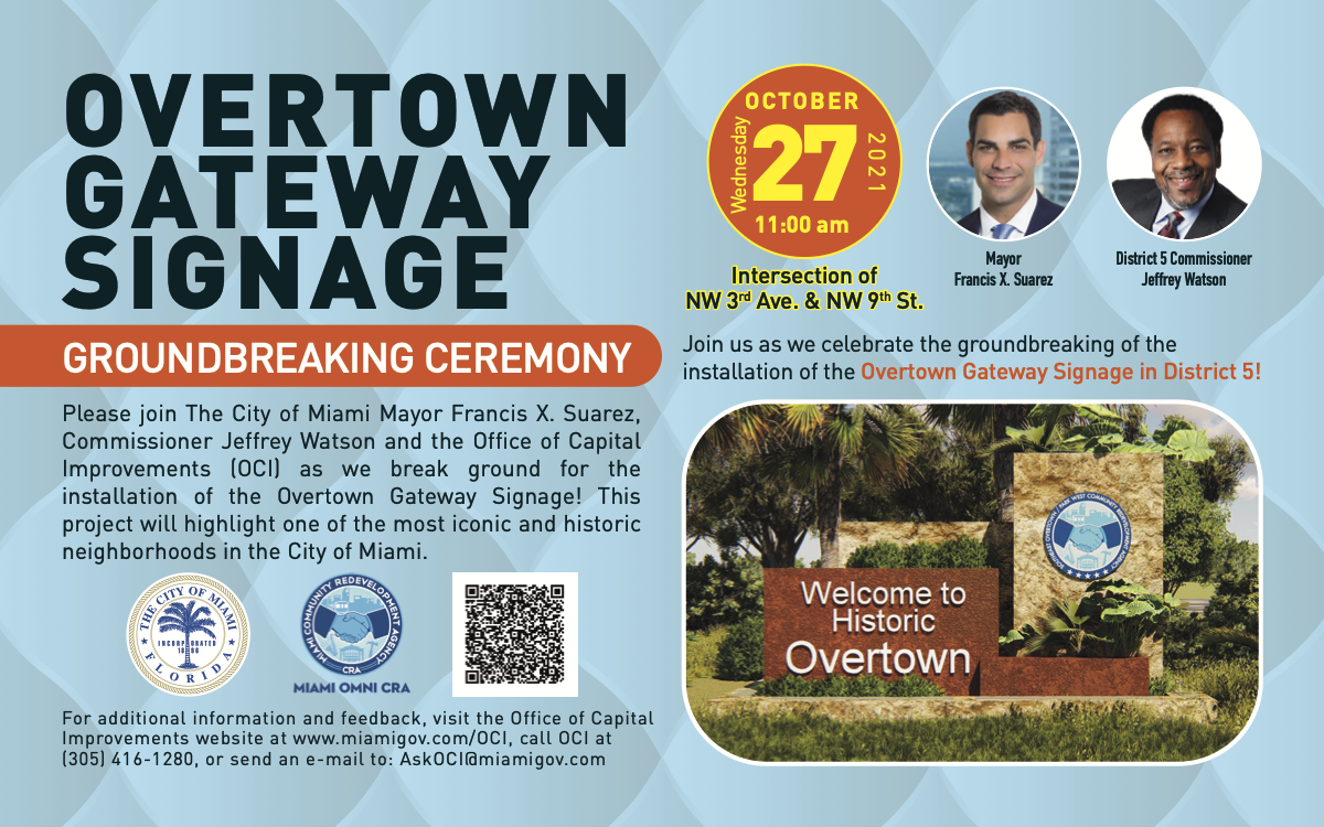 Overtown Gateway Signage Groundbreaking Ceremony - Miami