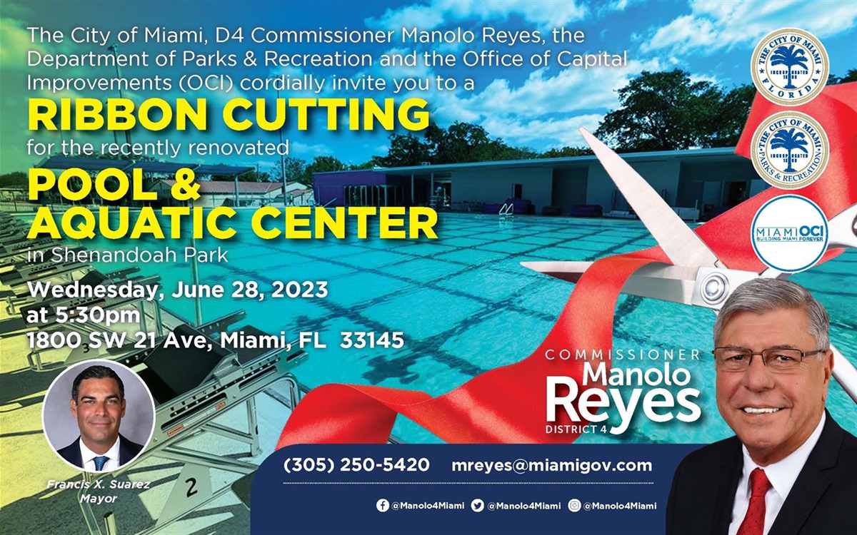 Shenandoah Park: Pool & Aquatic Center Ribbon Cutting - Miami